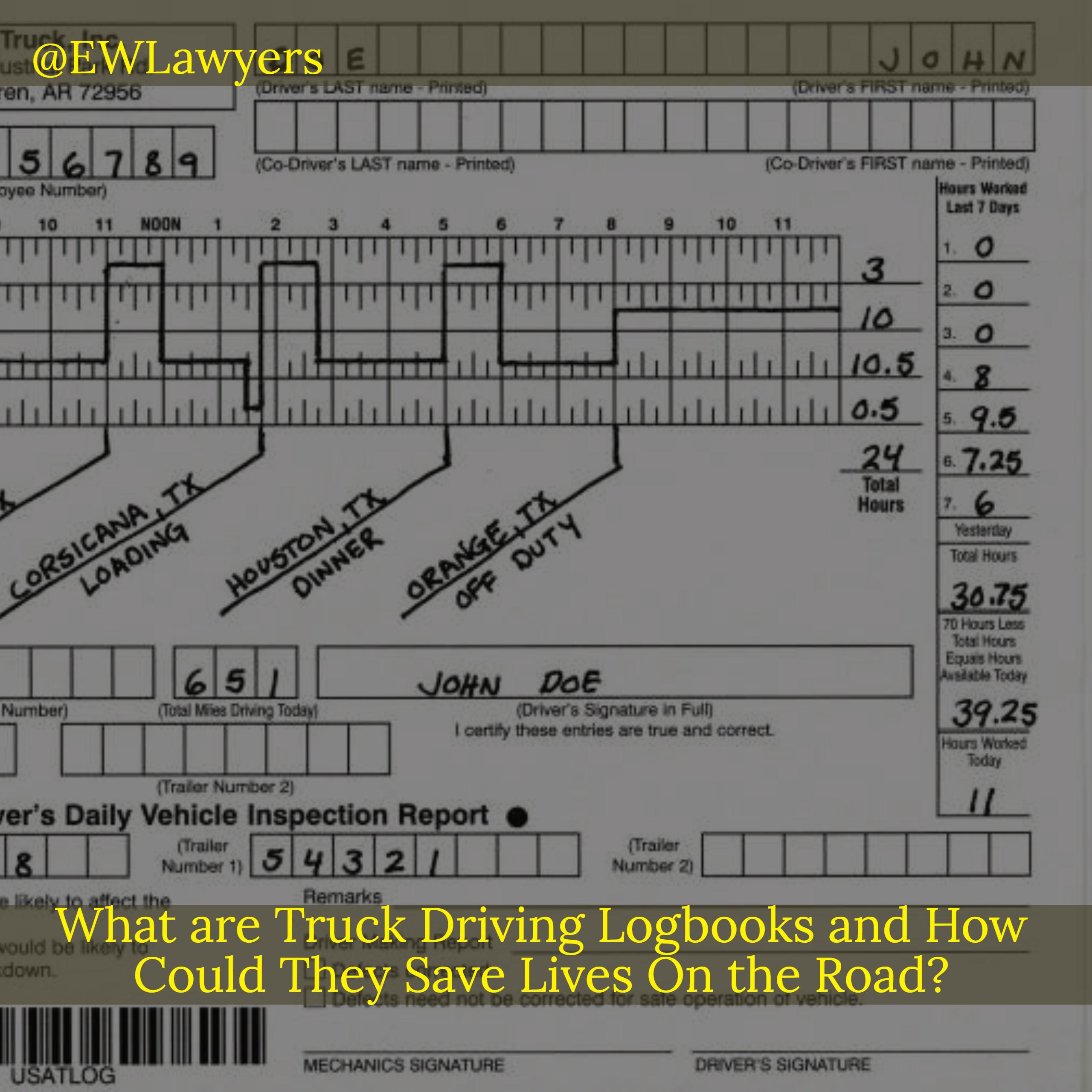 What Are Truck Driving Logbooks And How Could They Save Lives On the ...